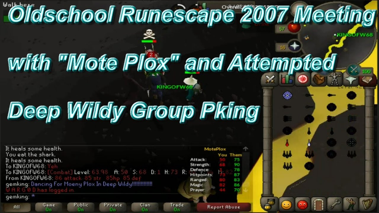 Oldschool Runescape 2007 Attempted Deep Wildy Pk and Encounter with ...
