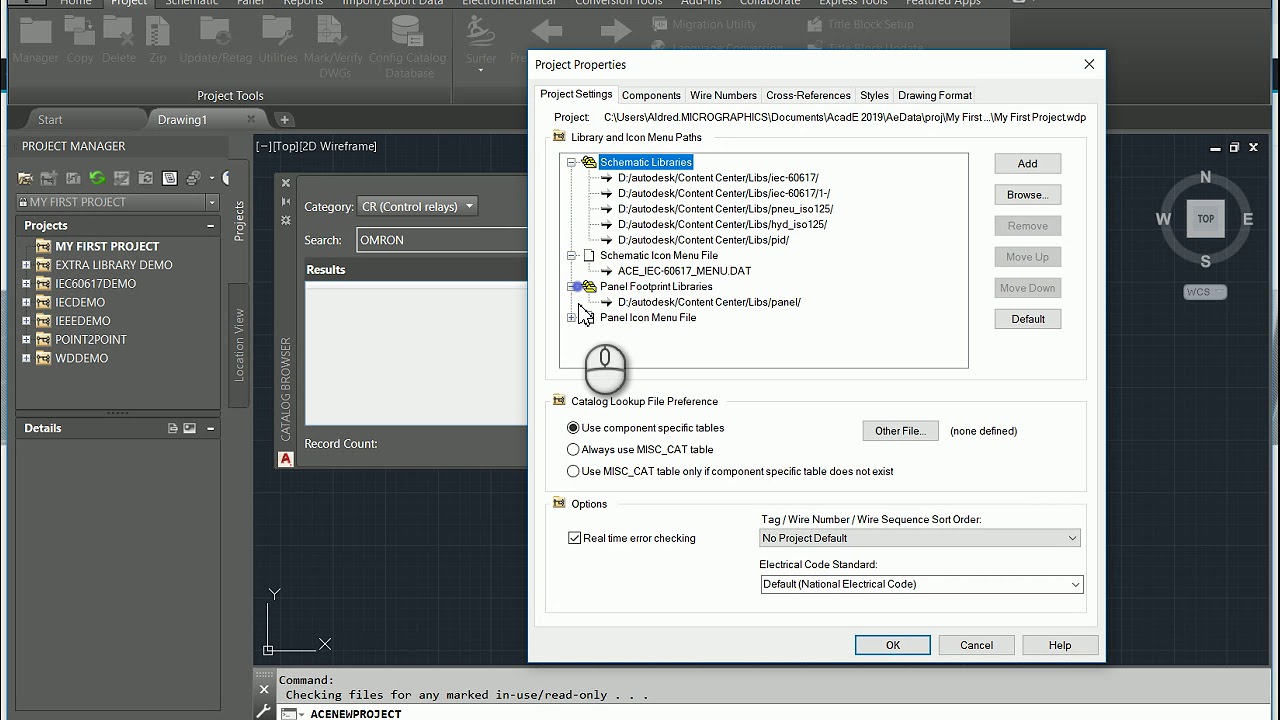Create AutoCAD Electrical Project and drawing - YouTube