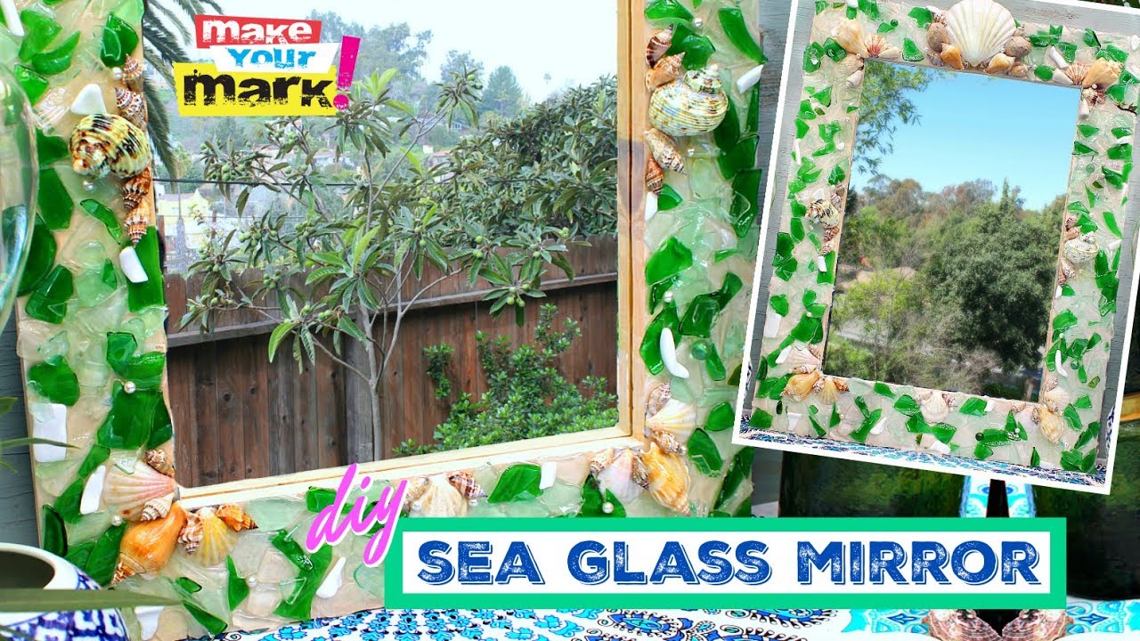 DIY Sea Glass Mirror - YouTube