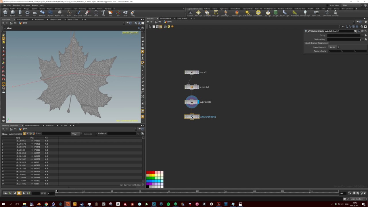 Houdini Trace + Remesh + UV - YouTube