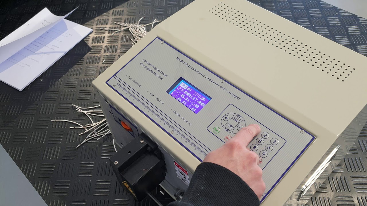 Full automatic wire stripper machine - YouTube