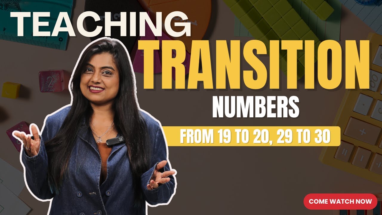 Teaching Transition of Numbers from 19 to 20, 29 to 30 and so on to ...