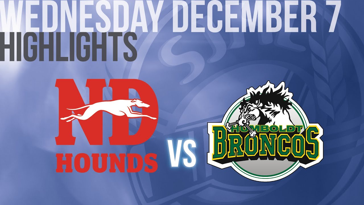 Highlights: Notre Dame Hounds vs Humboldt Broncos Dec 7th - YouTube