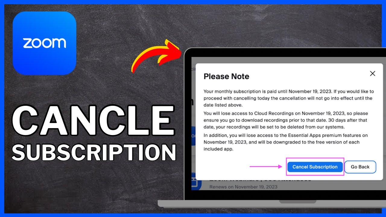 How to CANCEL Zoom Subscription | Zoom Tutorial - YouTube