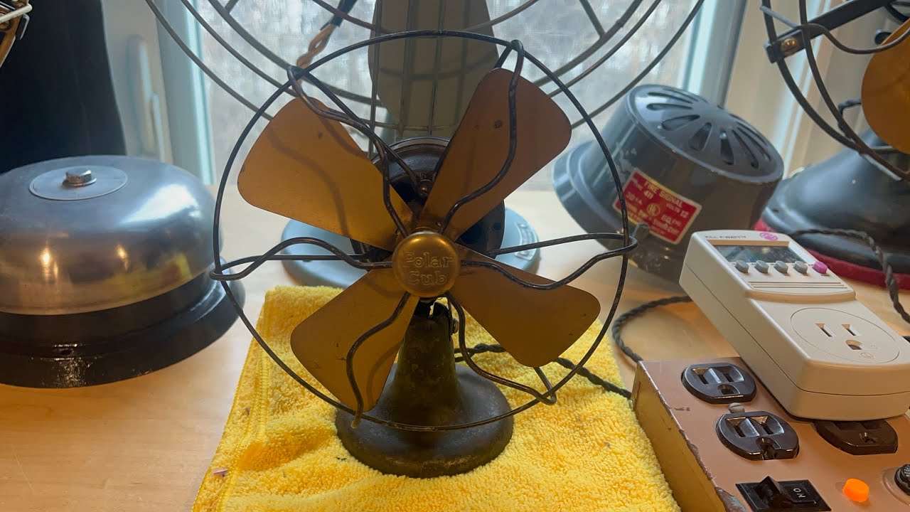 1920s Polar Cub Type G 6” Desk Fan w/ Kill A Watt Meter - YouTube