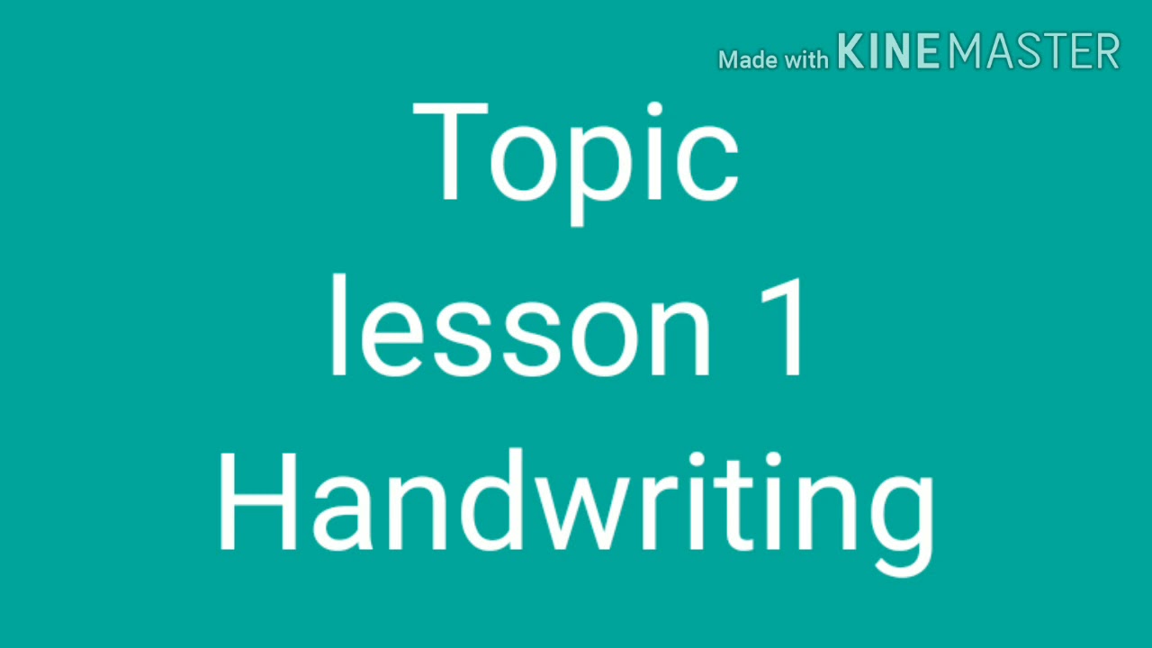 English lesson 1 Handwriting (introduction) - YouTube