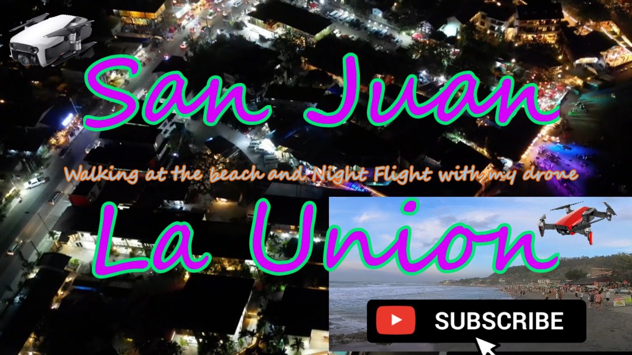 Night drone SAN JUAN BEACH | La Union | Urbiztondo beach #beach # ...