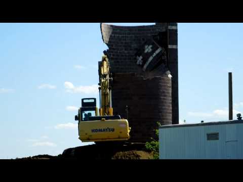 Brick Grain Silo and Grainery Demolition 4 of 4 - YouTube