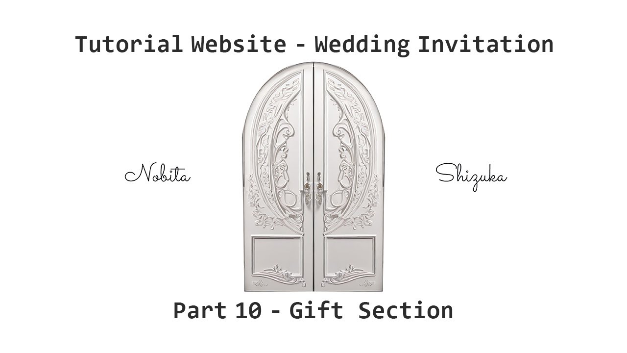 Tutorial Website Wedding Invitation - Part 10 - Gift Section - YouTube