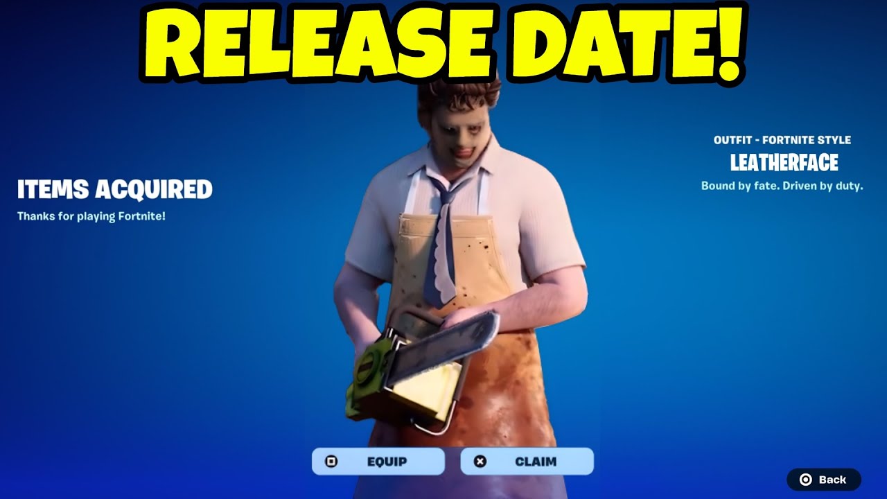 LEATHERFACE RELEASE DATE in Fortnite ITEM SHOP! - YouTube