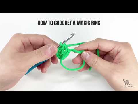 How to crochet a magic ring - Left Handed - YouTube