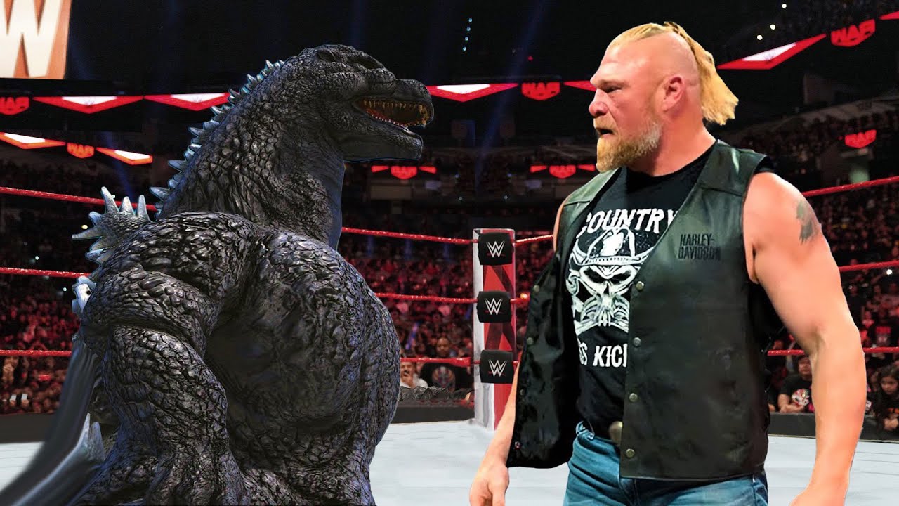 Full Match - Brock Lesnar vs Godzilla - Iron Man Match 2024 - YouTube
