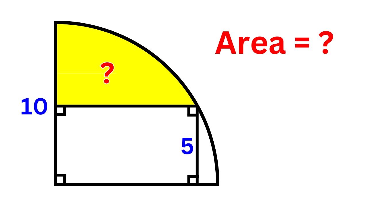 A Nice Geometry Problem | Find the shaded area inside the quarter ...