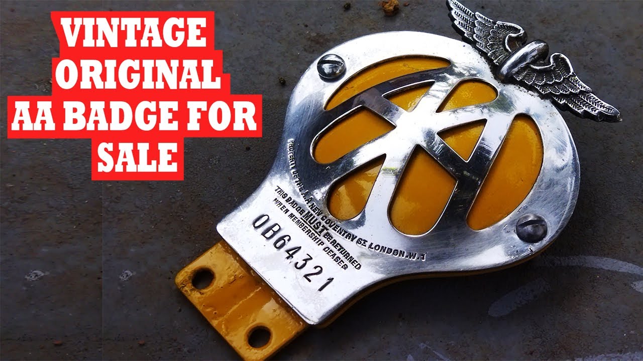 VINTAGE ORIGINAL RARE TYPE AA BADGE FOR SALE - YouTube