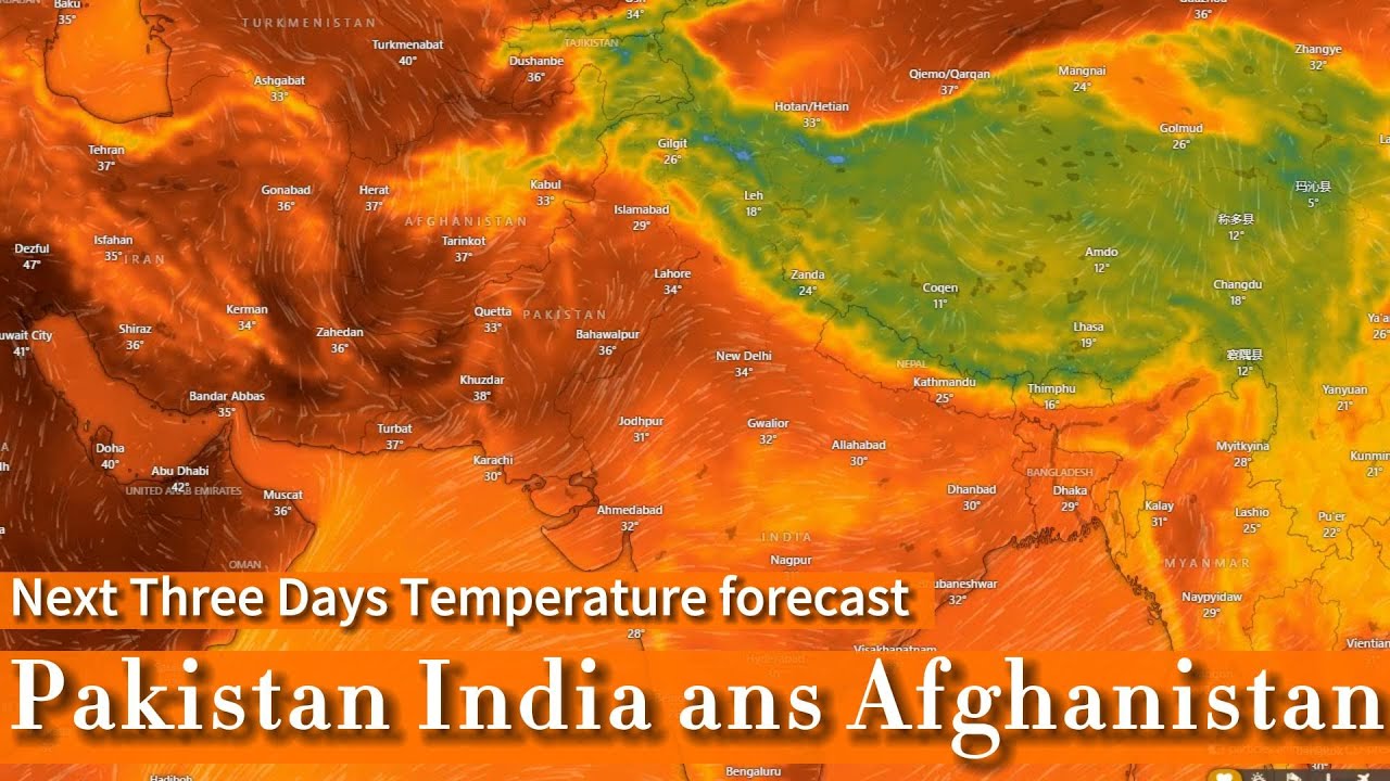 Next Three Days Temperature Forecast | Pakistan India and Afghanistan ...
