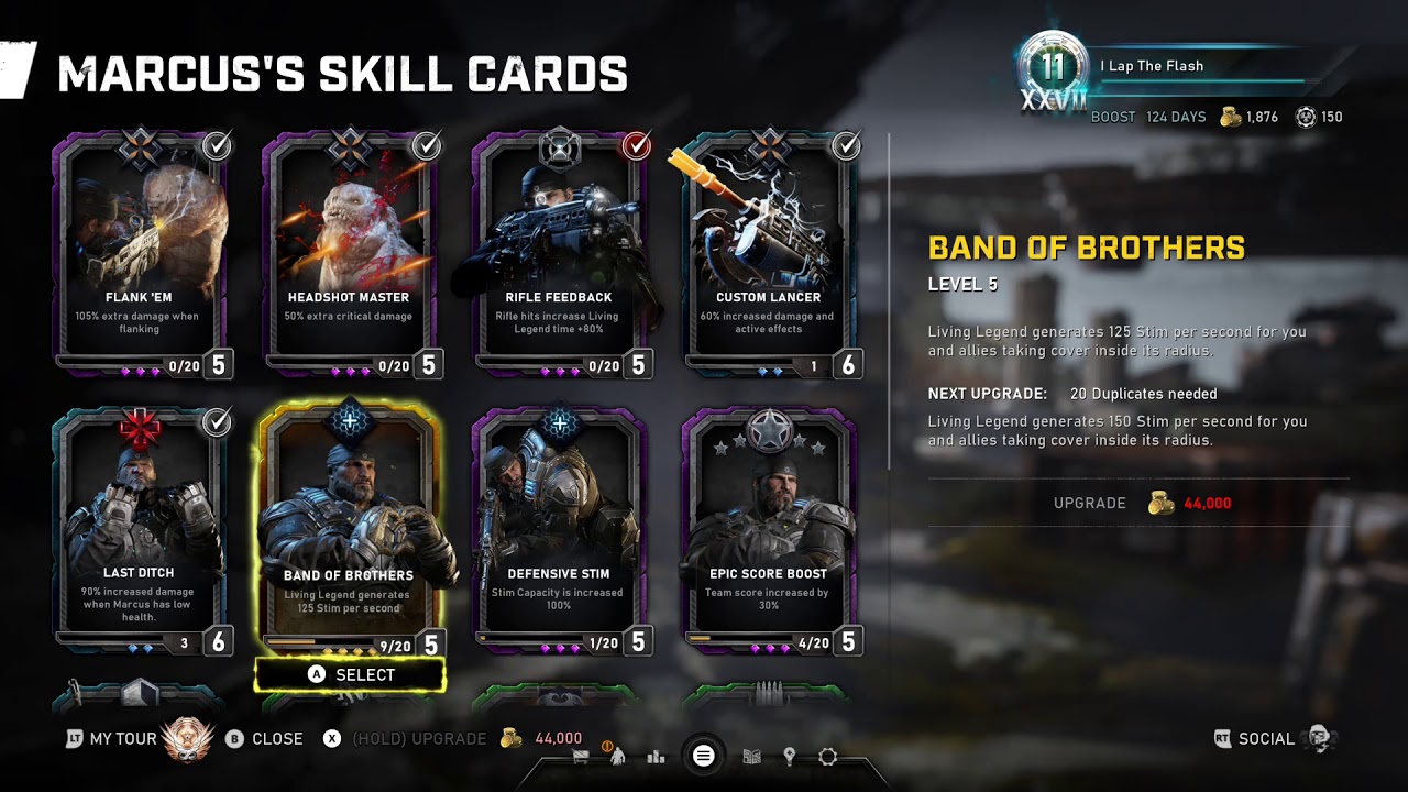 Gears 5 - Marcus Post Season 4 - Best Skill Card Build for Horde ...