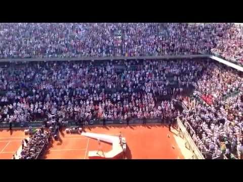 2014 French Open women's trophy presentation to Sharapova