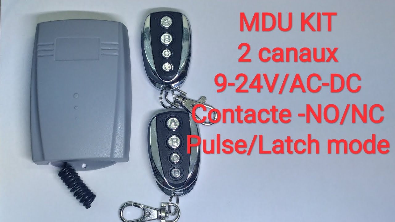 révision du récepteur MDU kit .2 canaux , pulse & latch mode, 9 a 24V ...