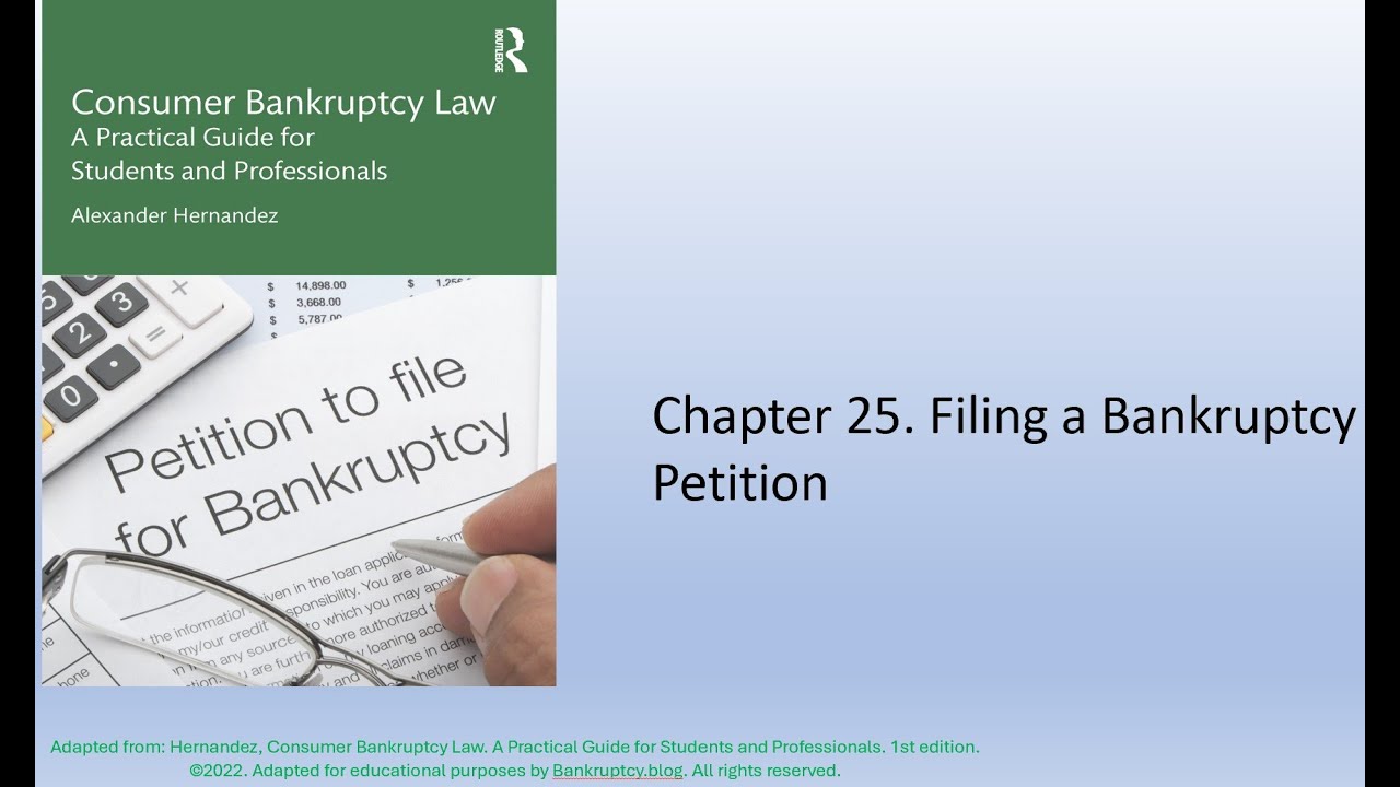 Review: Chapter 25: Preparing the Bankruptcy Petition - YouTube