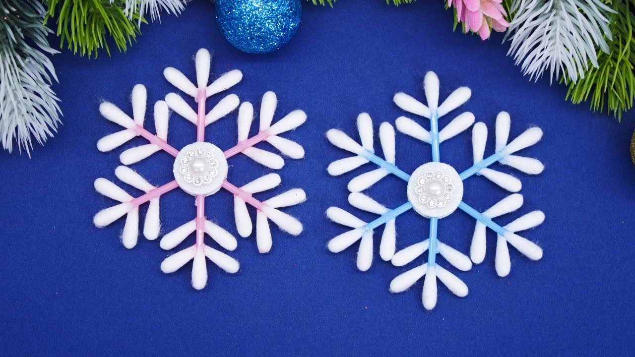DIY Snowflakes ️Christmas Craft Ideas🎅Christmas Tree Decorations🎁 ...