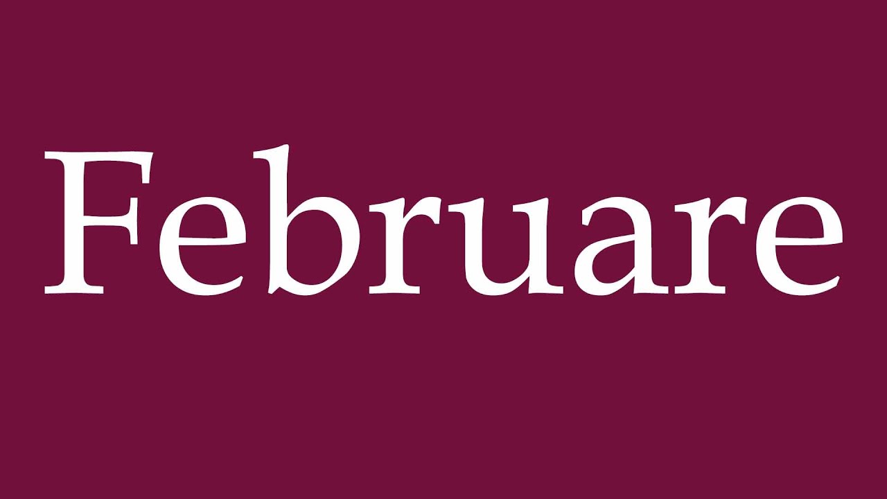 How to Pronounce ''Februare'' (February) Correctly in German - YouTube