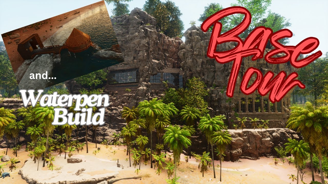 Base Tour and Water Pen build: Ark Ascended The Center map ruins base ...