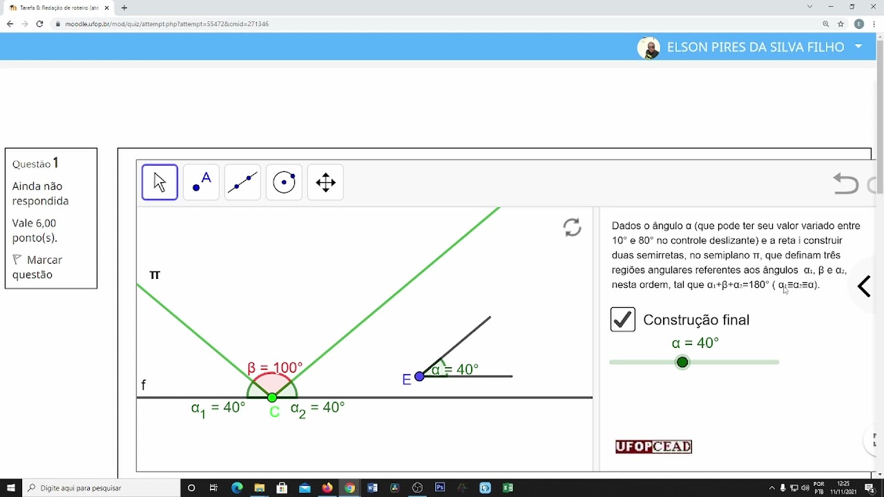 Construções Geométricas Geogebra Semana 14 - YouTube