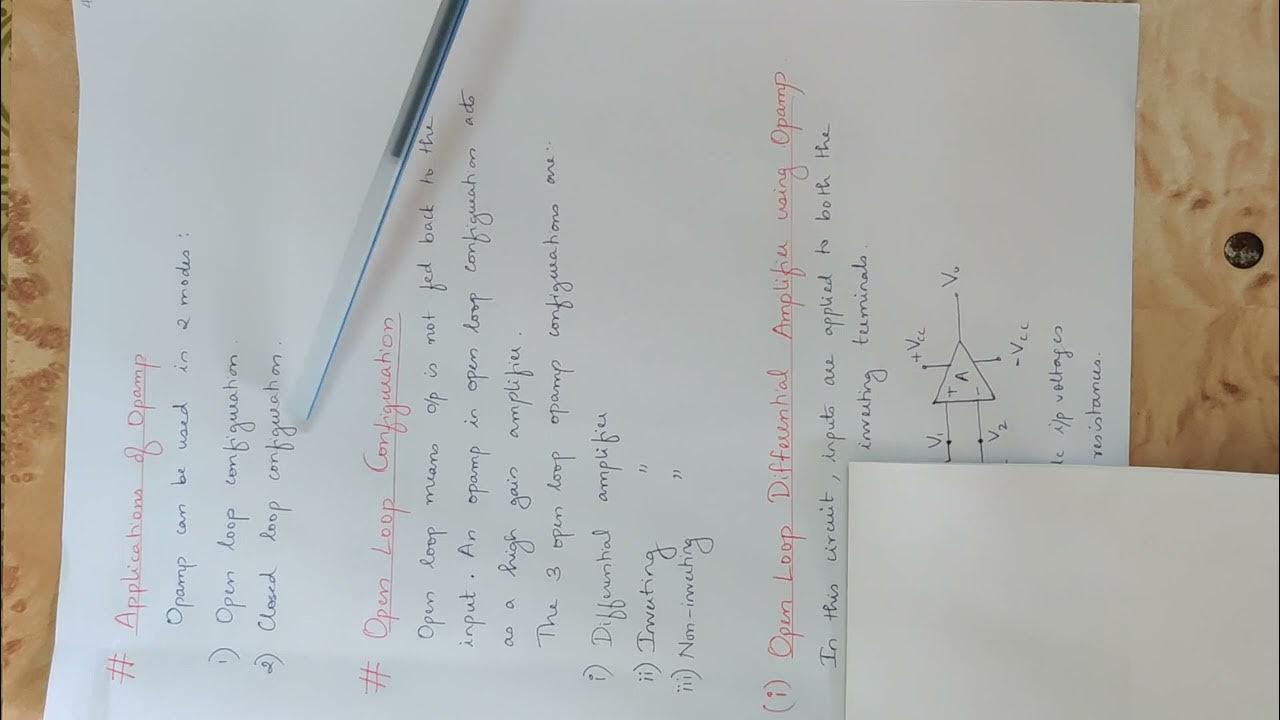 11 Mod 4 AE Open loop differential amplifier - YouTube