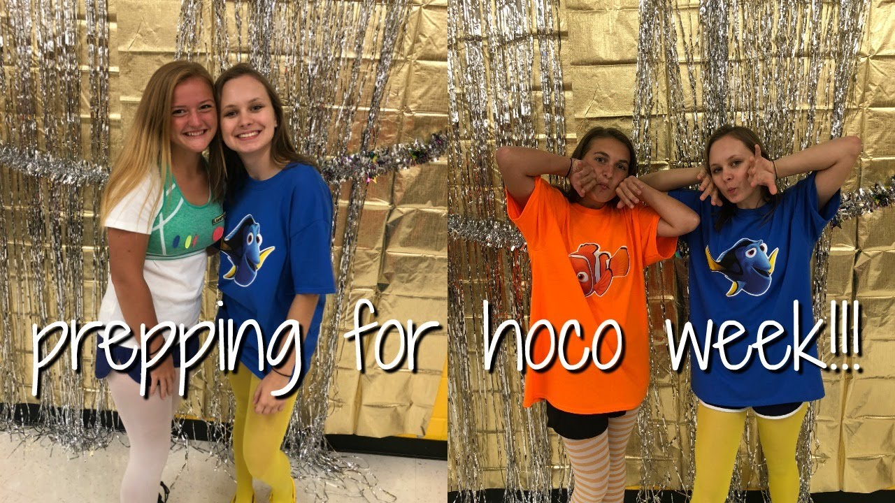 hoco week!! hall decs & disney day - YouTube