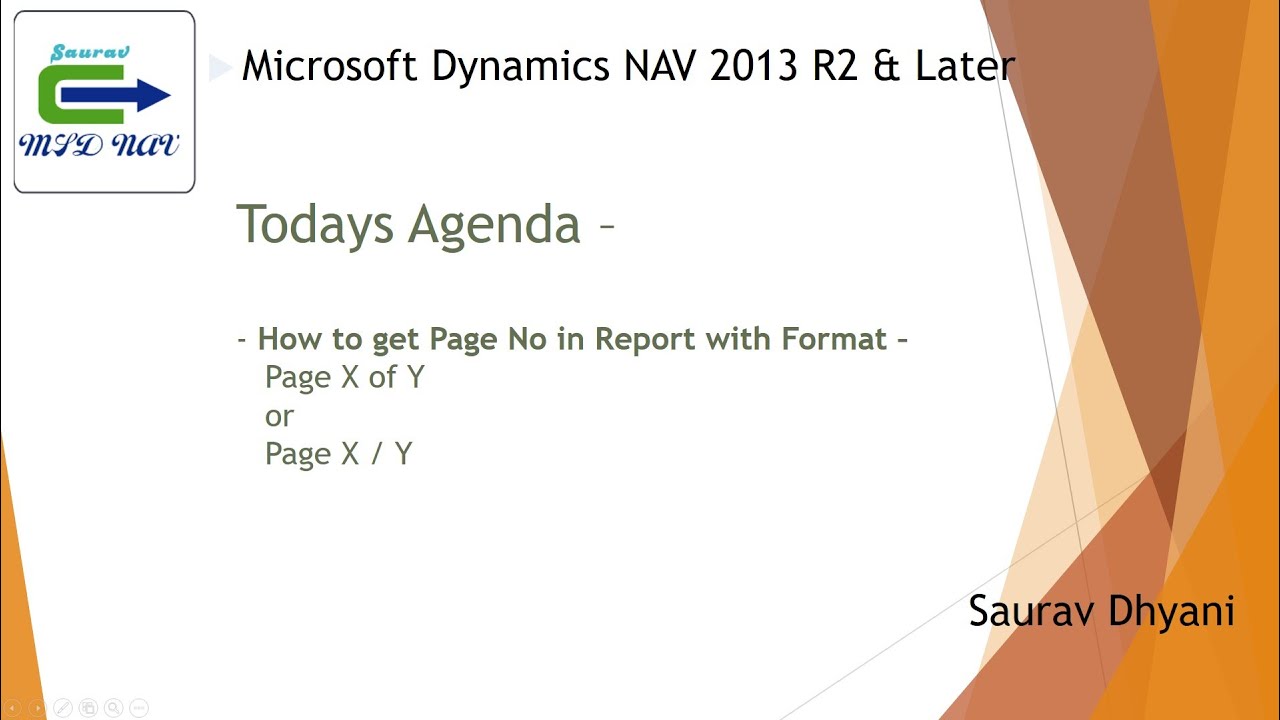 How To Set Report Page No in Format X / Y - YouTube
