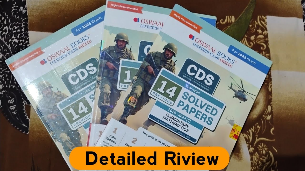 Oswaal Books for UPSC CDS 2025 Exam | Detailed review | STUDY TOUR # ...