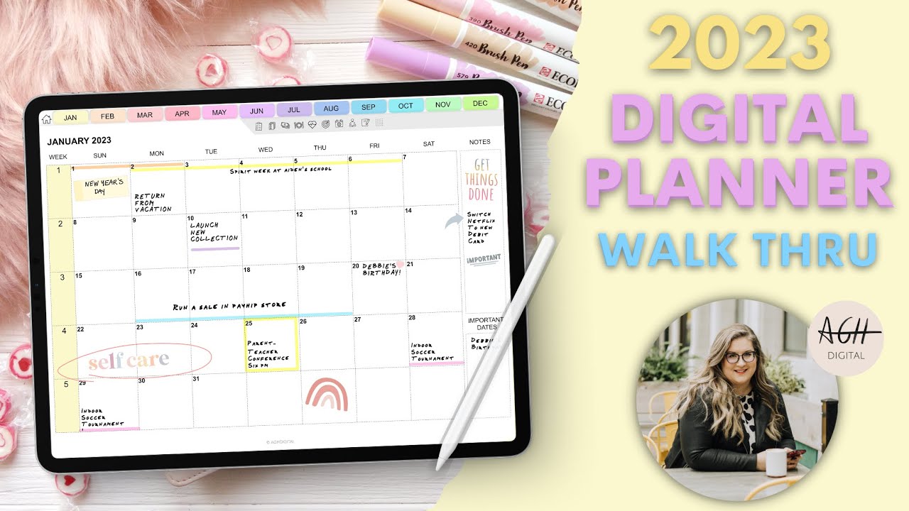 NEW 2023 Pastel Best Digital Planner Tour & Features - YouTube