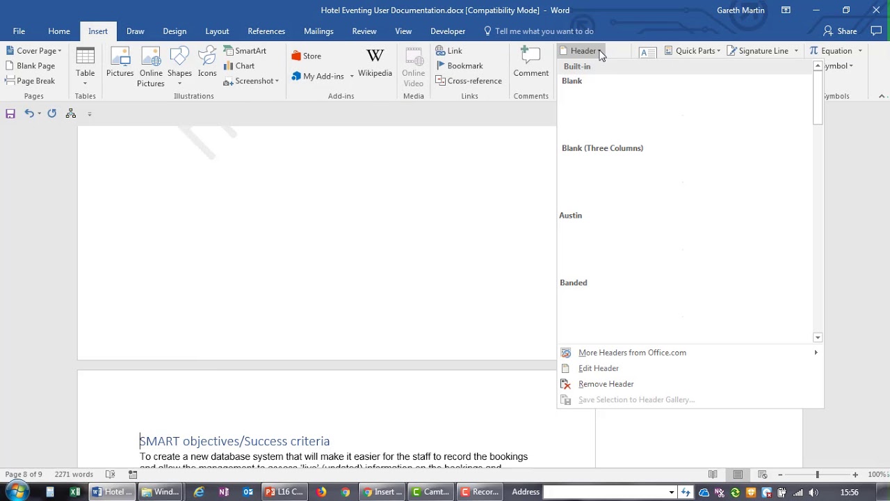 10 MS Word Section, Header, Footer - YouTube