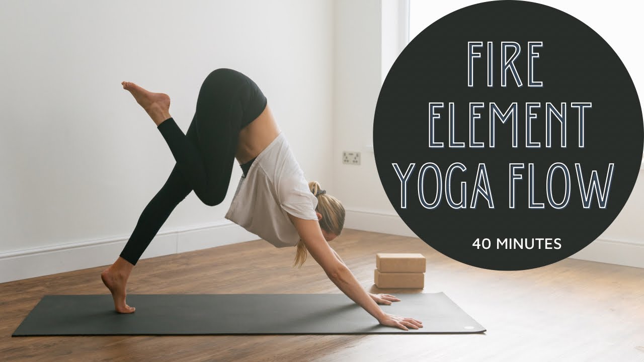 FIRE ELEMENT YOGA FLOW | 40-Minute Awakening Yoga Vinyasa | Intermediate yoga - YouTube