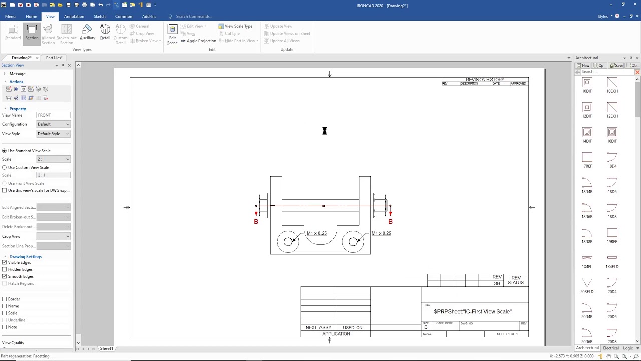 Do Not Cut Fasteners in Section Views in IronCAD - YouTube
