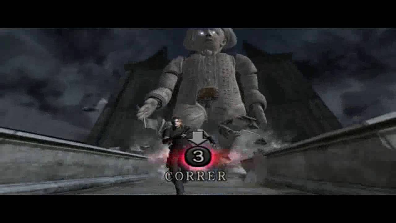 resident evil 4 lion escapando de la estatua gigante de ramon salazar ...