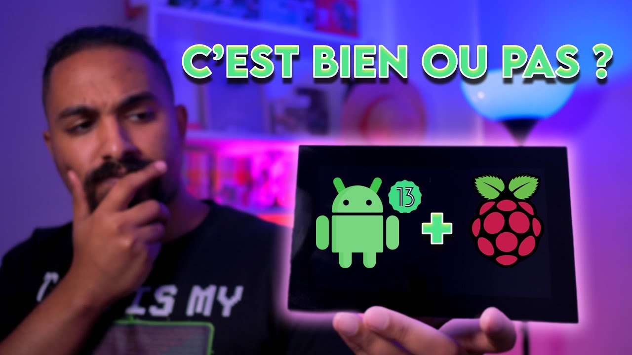 Je teste Android 13 sur Raspberry Pi 4 (avec une tablette) - YouTube