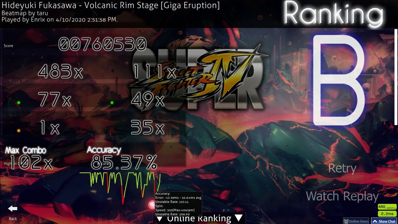 [osu!] 8.00★ Volcanic Rim Stage [CLEAR] - YouTube