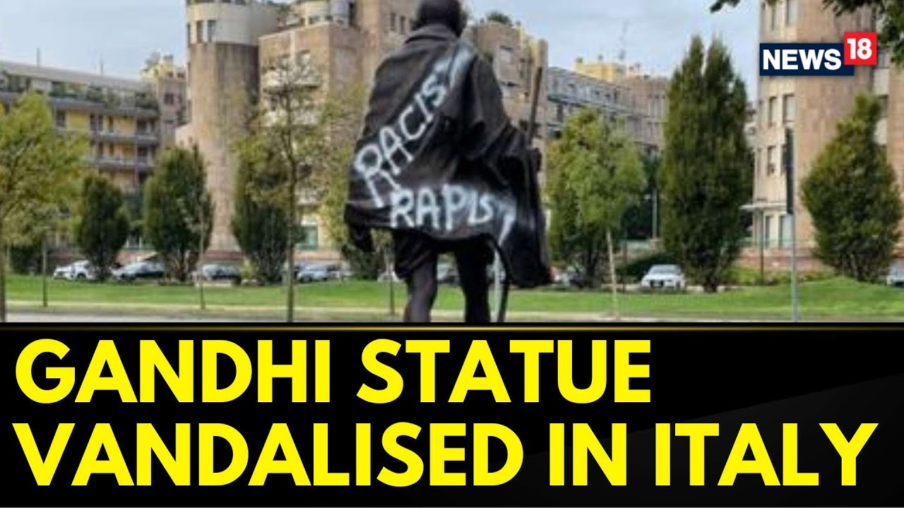 Gandhi Statue In Milan | Mahatma Gandhi's Statue In Italy Vandalised by ...