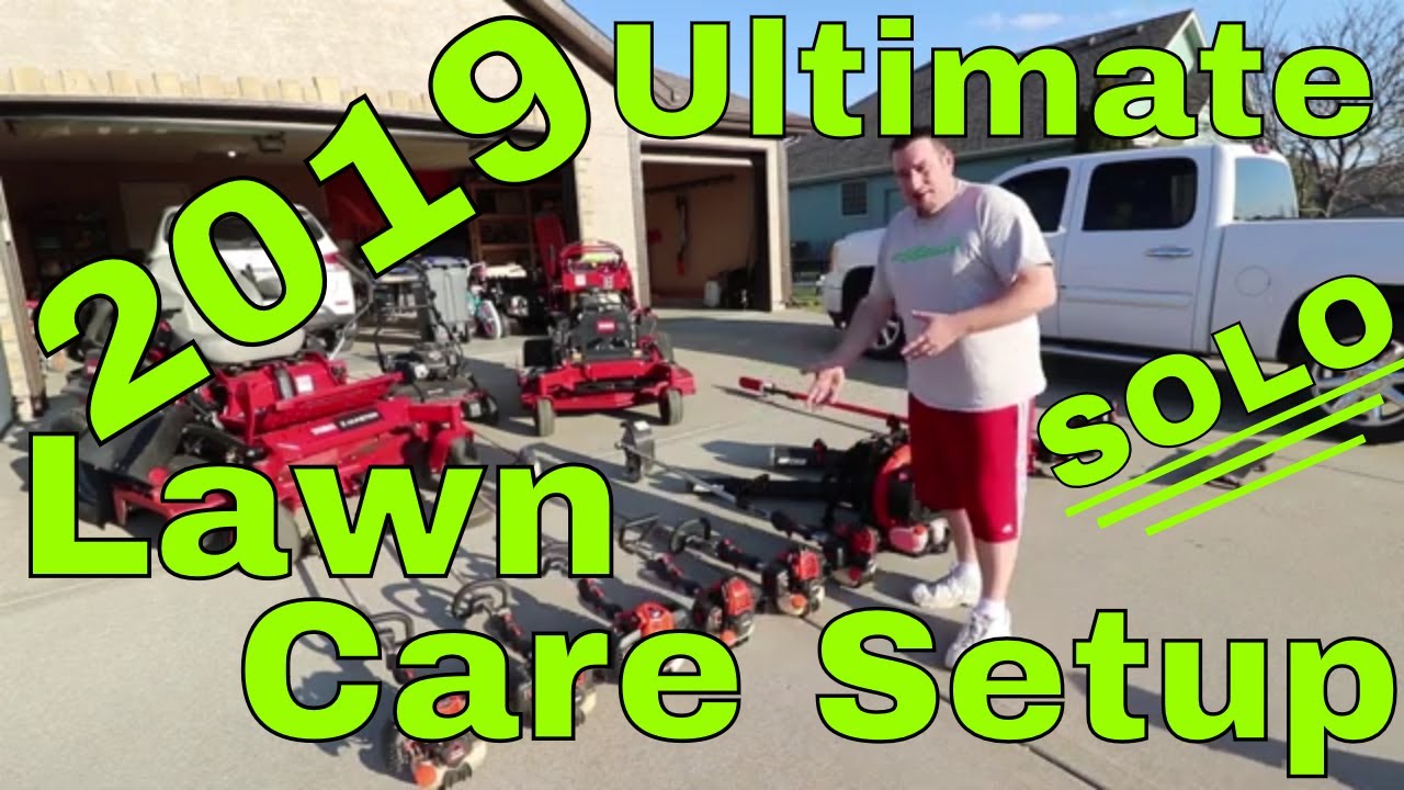 My 2019 Lawn Care Set Up - YouTube