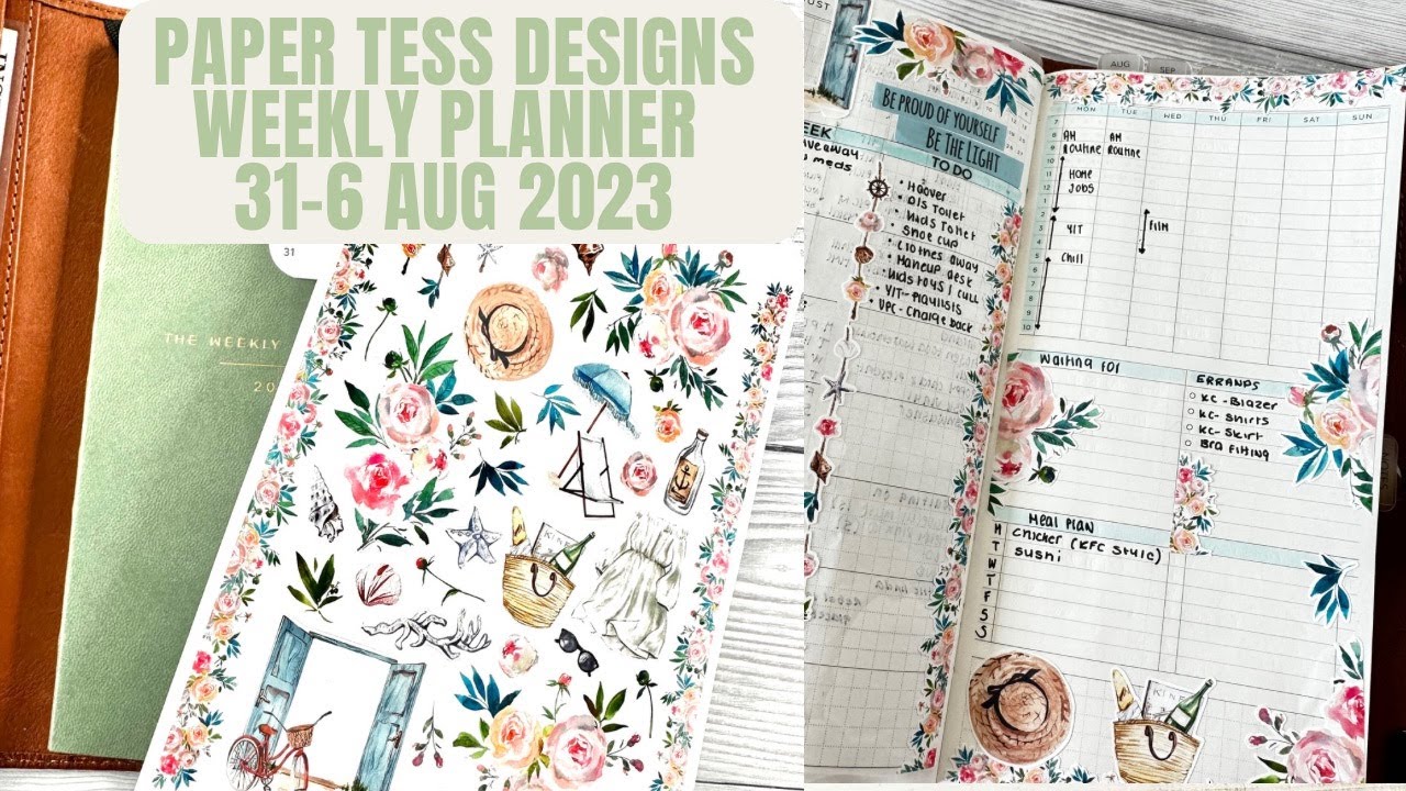 Paper Tess Designs - Weekly PWM || 31-6 Aug || Productivity. Planning ...