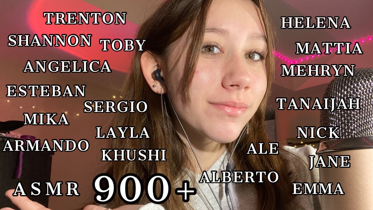 ASMR | saying my subscribers names!!! 70k special!! (900+ names) - YouTube