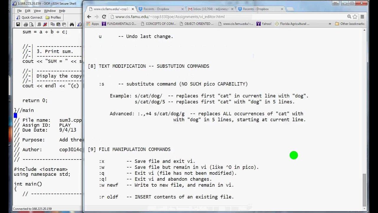 Unix vi editor C - power commands for MAX efficiency - YouTube
