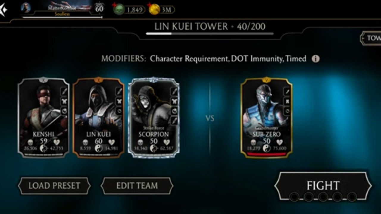 Boss Grandmaster SUB-ZERO Lin Kuei Tower 40 Fight + Reward Mortal ...