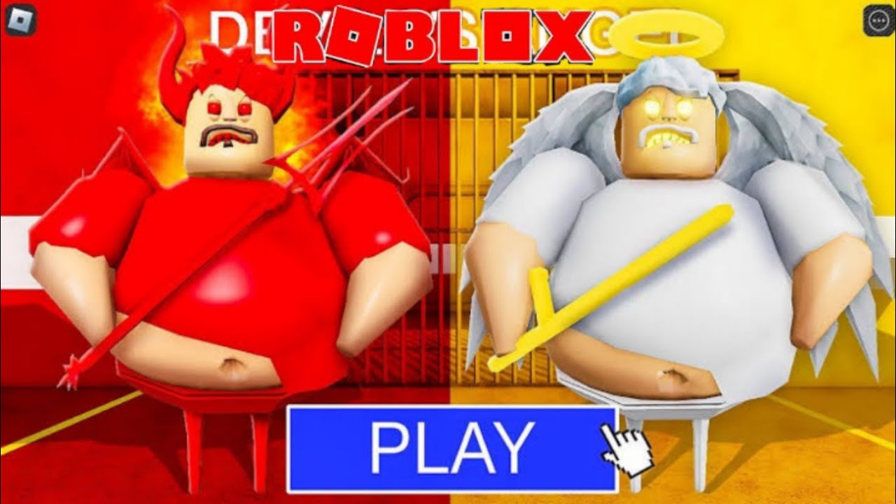 "CAN WE ESCAPE!! OBBY ANGEL & DEVIL BARRY'S PRISON OBBY SCARY ESCAPE # ...