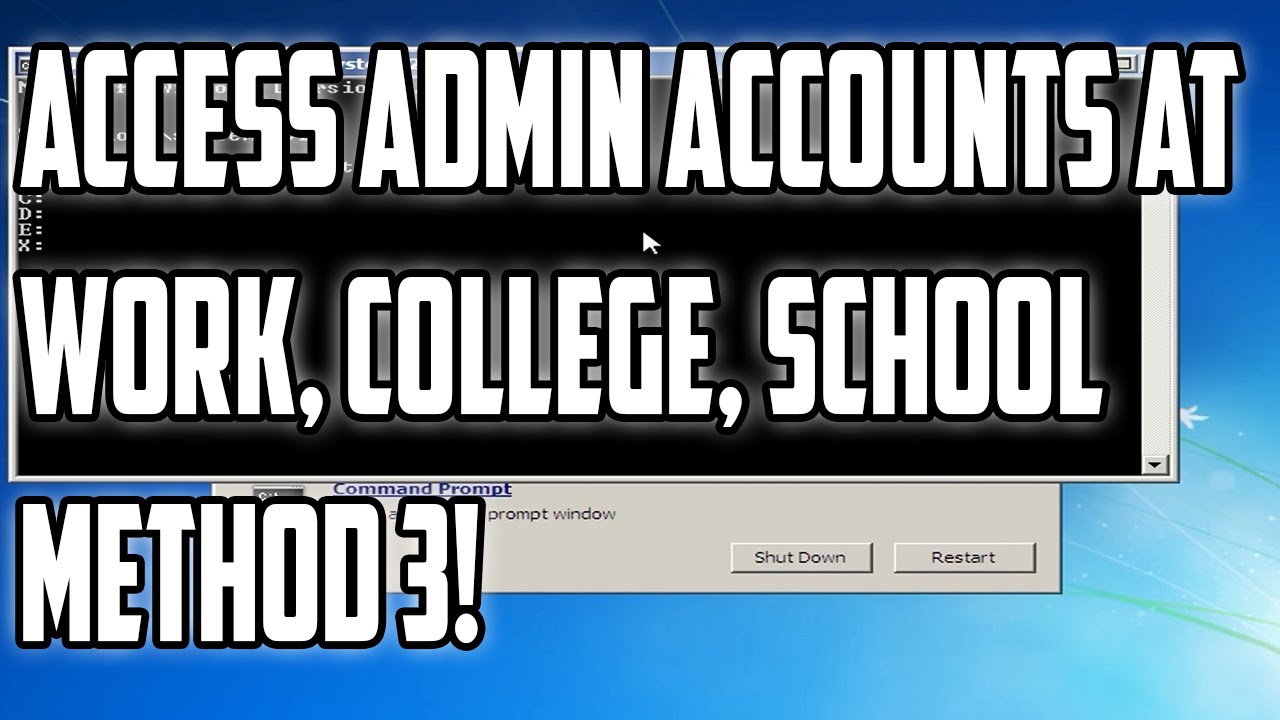 How to Access Admin Accounts at Work, College, School, New Method - YouTube