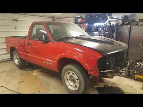 LS Swap S10 Sonoma A/C Box/ Rad Support - YouTube