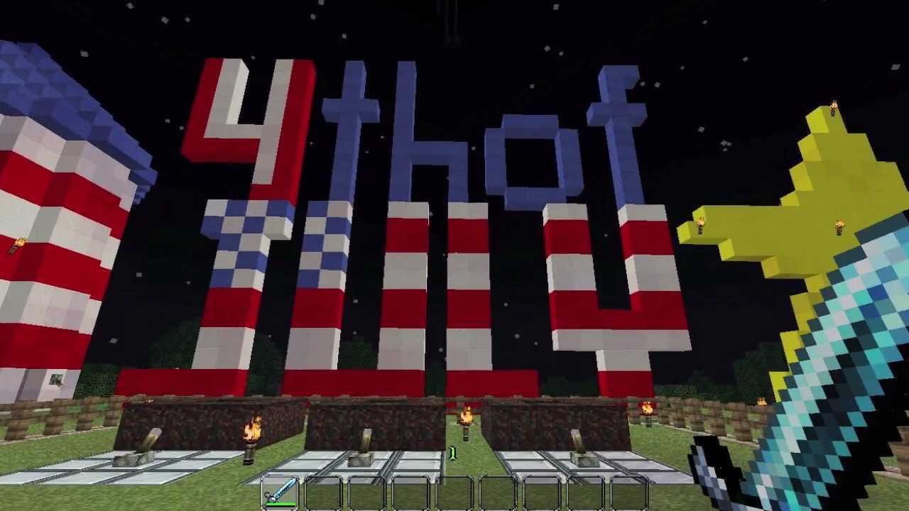 Minecraft: 4th of July (Fireworks) - YouTube