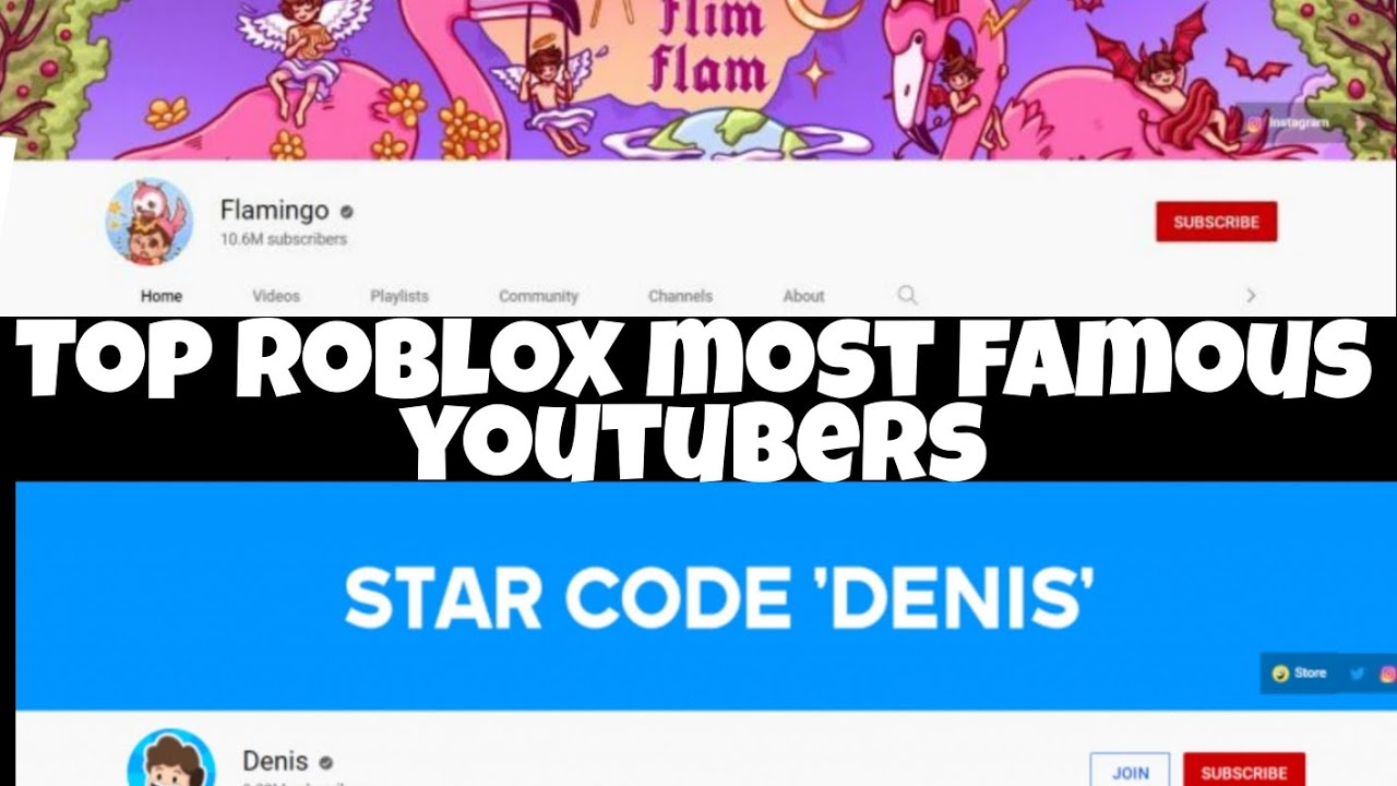 Top Roblox Most famous Channels!|Roblox - YouTube