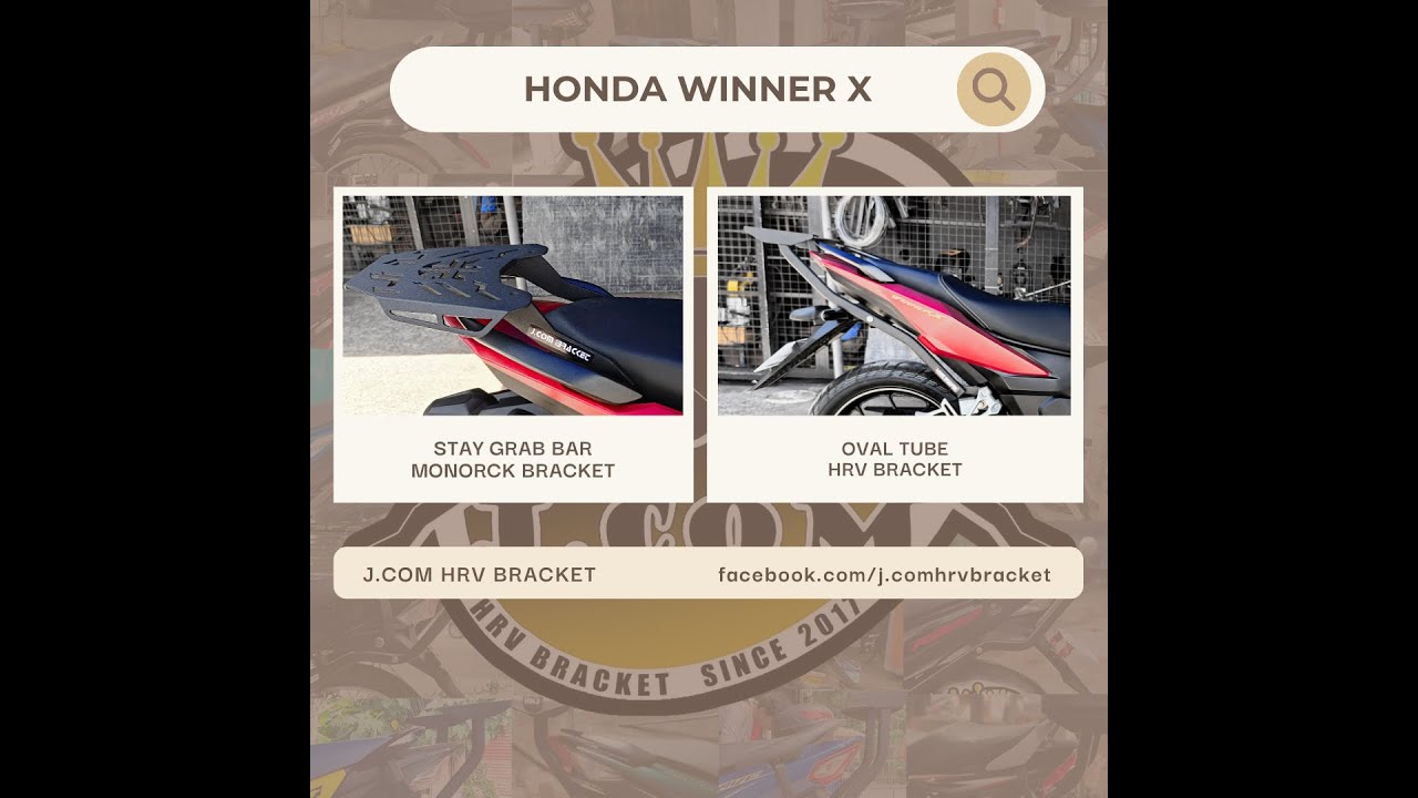 HONDA WINNER X HRV and MONORACK HEAVY DUTY TOP BOX BRACKET by J.COM ...